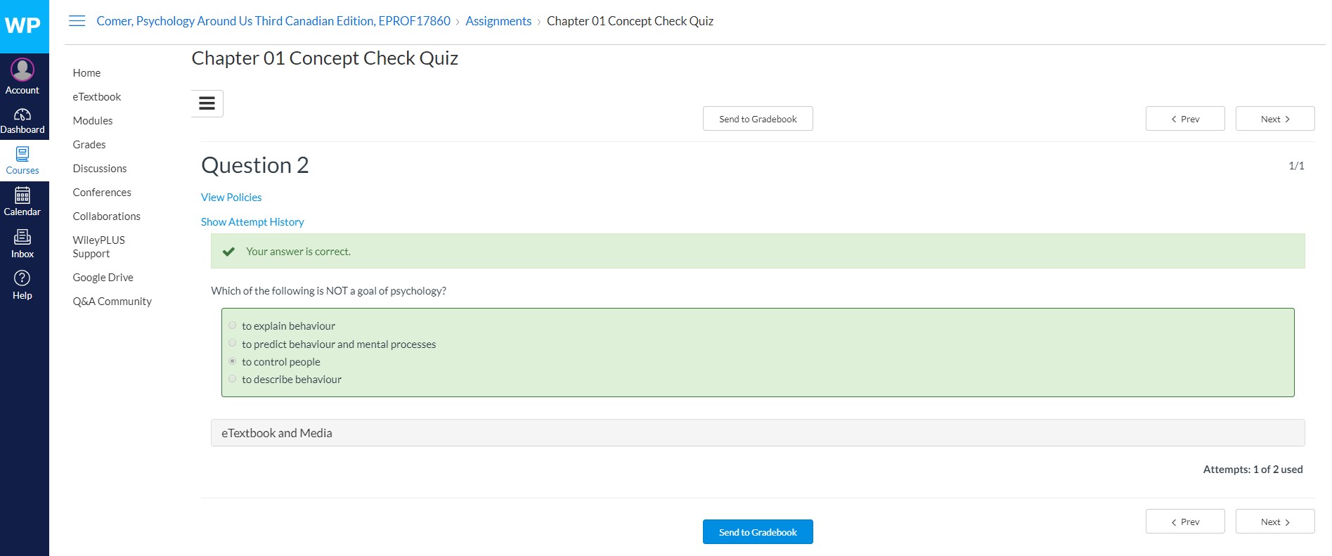 Comer Concept Check Quiz- shadow - WileyPLUS