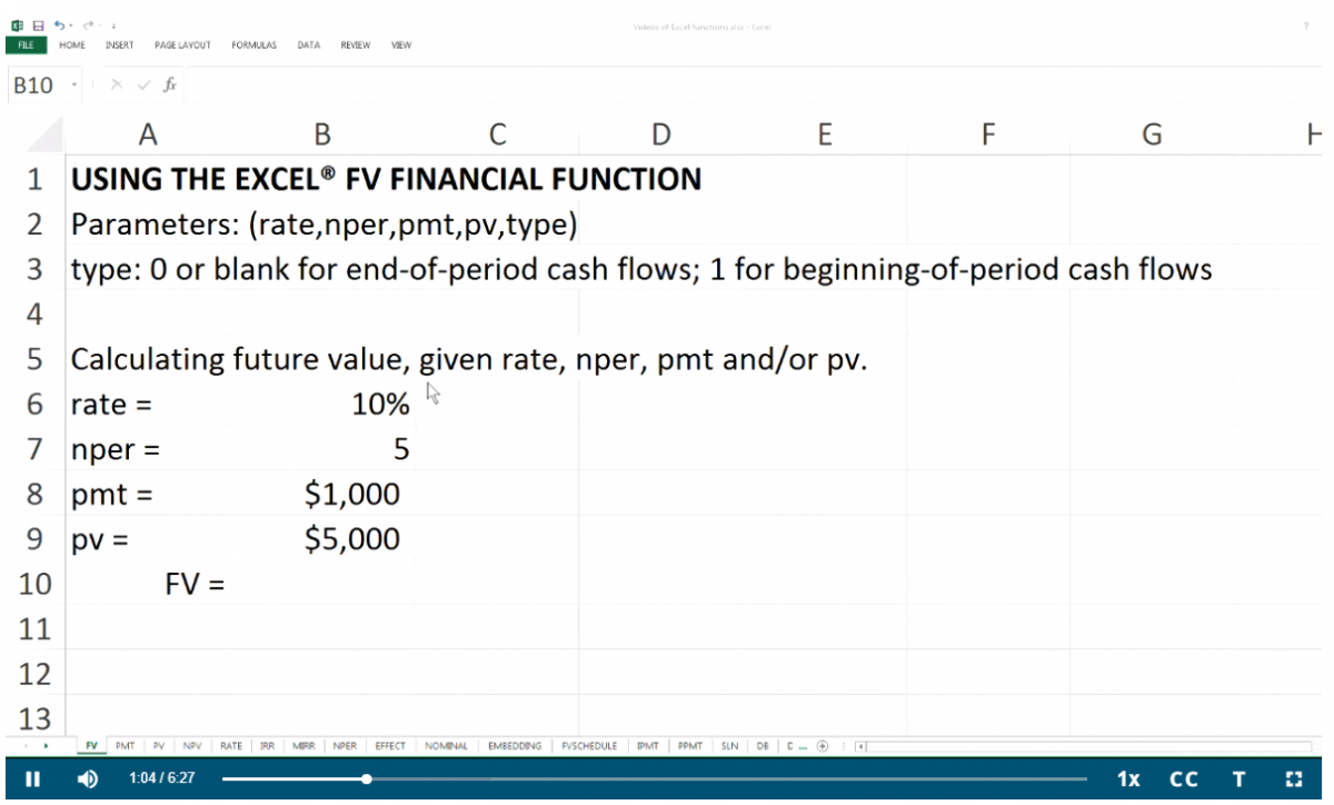 Engineering Econ Excel Video | WileyPLUS