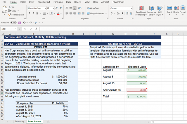 Excel screenshot | WileyPLUS