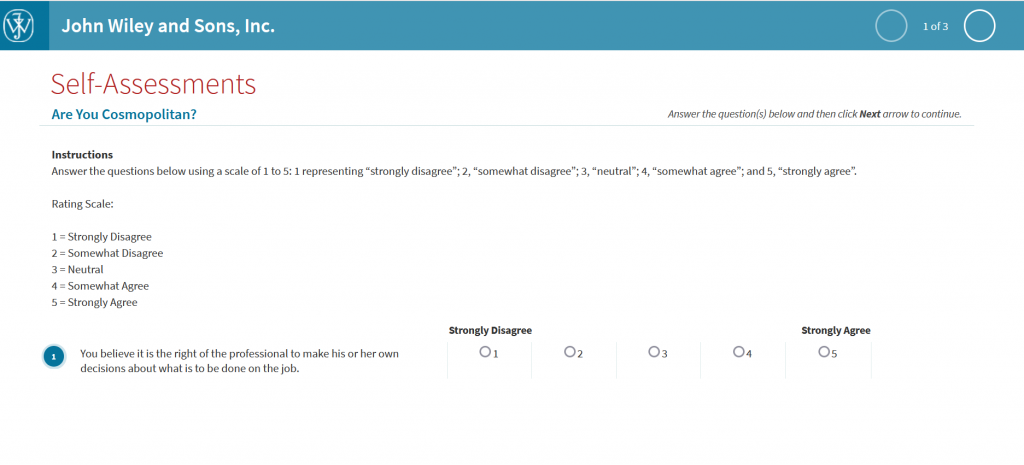 Self Assessment Uhl-Bien | WileyPLUS
